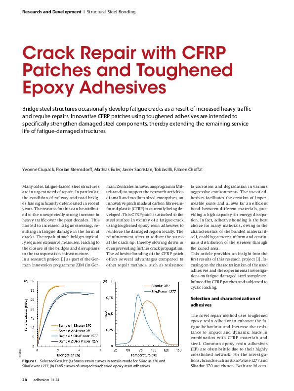(PDF) Crack Repair with CFRP Patches and Toughened Epoxy Adhesives