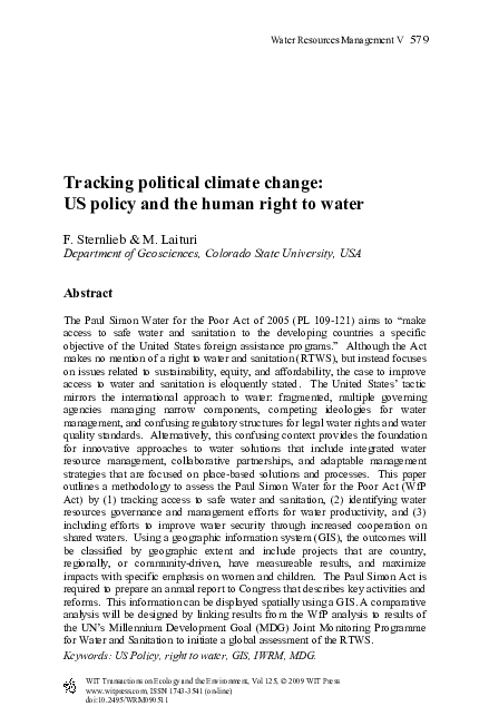 (PDF) Tracking political climate change: US policy and the human right ...