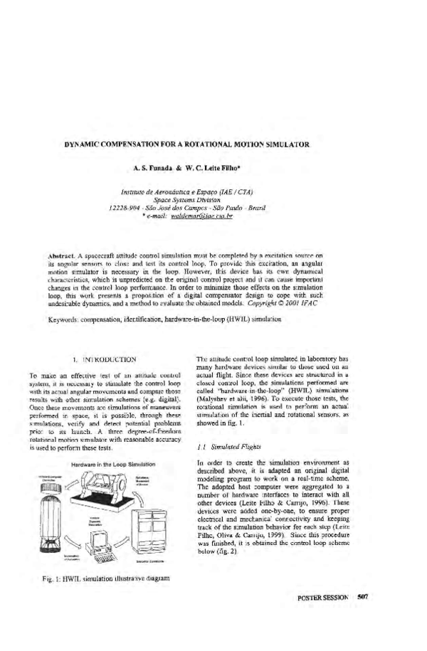 (PDF) Dynamic Compensation for a Rotational Motion Simulator