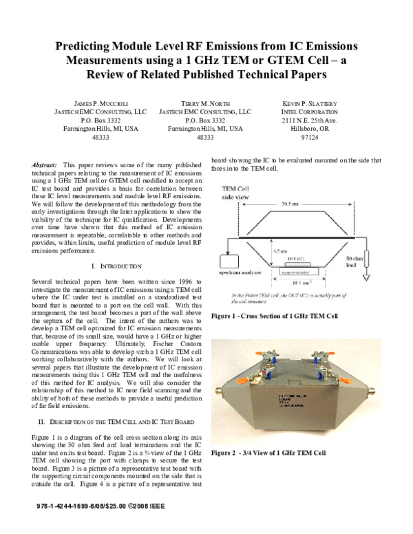 (PDF) Predicting module level RF emissions from IC emissions ...
