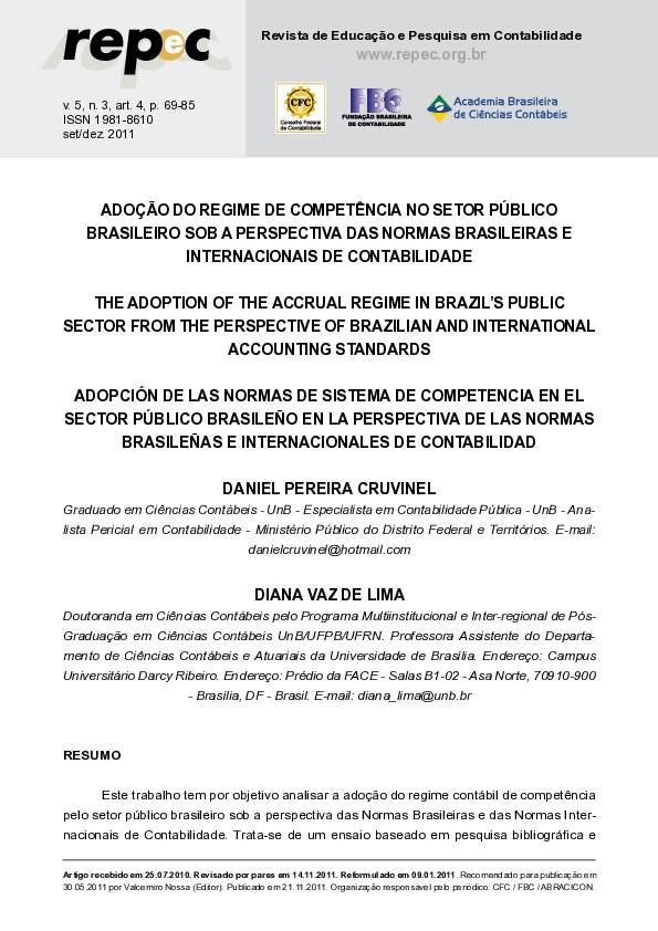(PDF) Adoção do regime de competência no setor público brasileiro sob a ...