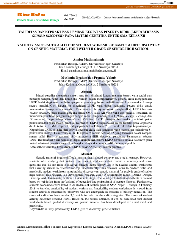 (PDF) Validitas Dan Kepraktisan Lembar Kegiatan Peserta Didik (LKPD) Berbasis Guided Discovery ...