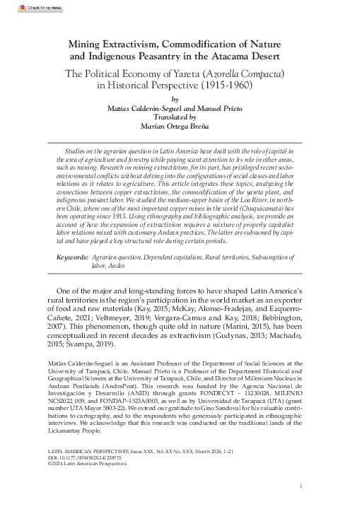 (PDF) Mining Extractivism, Commodification of Nature and Indigenous ...
