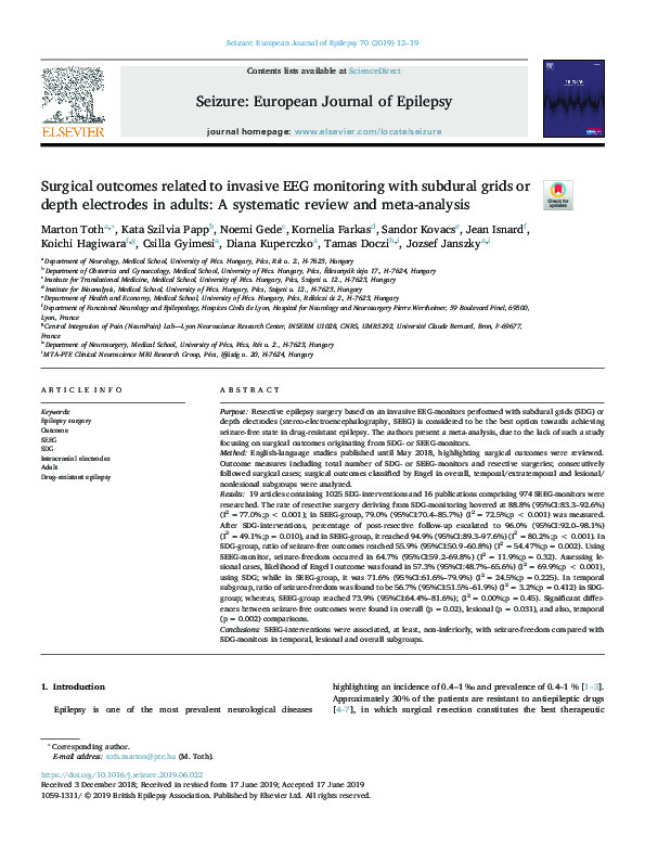 (PDF) Surgical outcomes related to invasive EEG monitoring with ...
