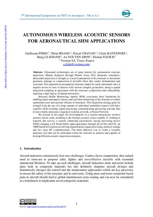 (PDF) Smart autonomous wireless acoustic sensors for aeronautical SHM ...