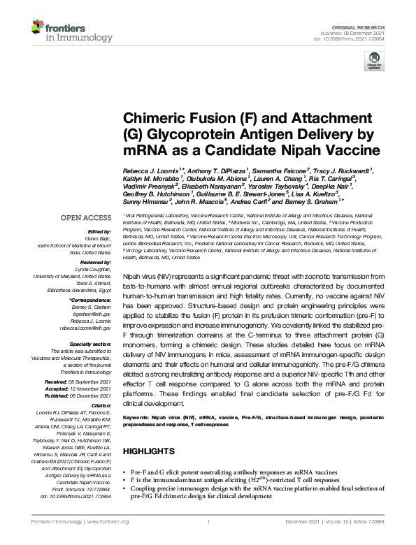 (PDF) Chimeric Fusion (F) and Attachment (G) Glycoprotein Antigen ...