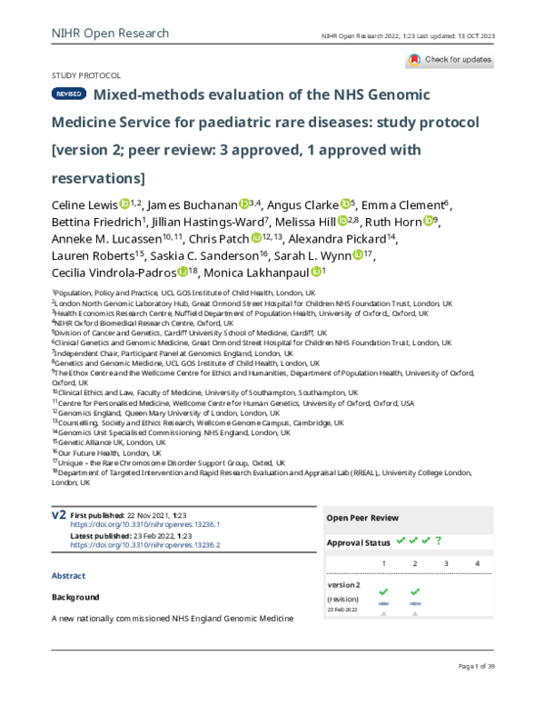 (PDF) Peer Review Report For: Mixed-methods evaluation of the NHS ...