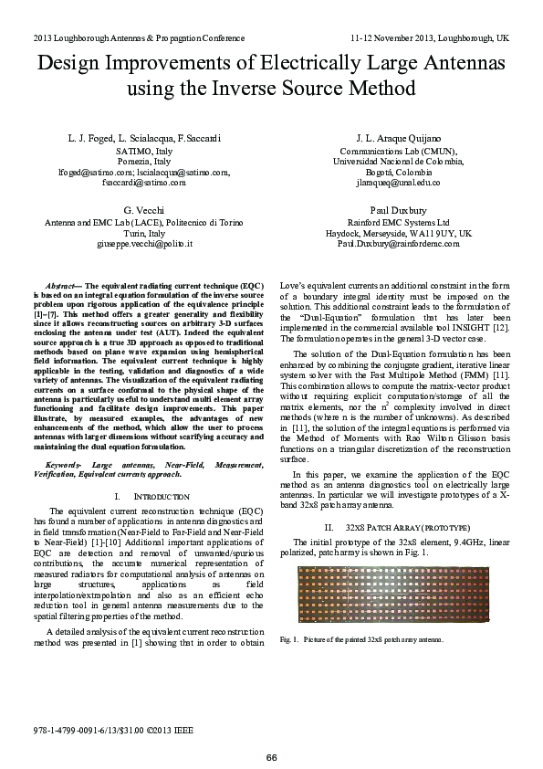 (PDF) Design improvements of electrically large antennas using the ...