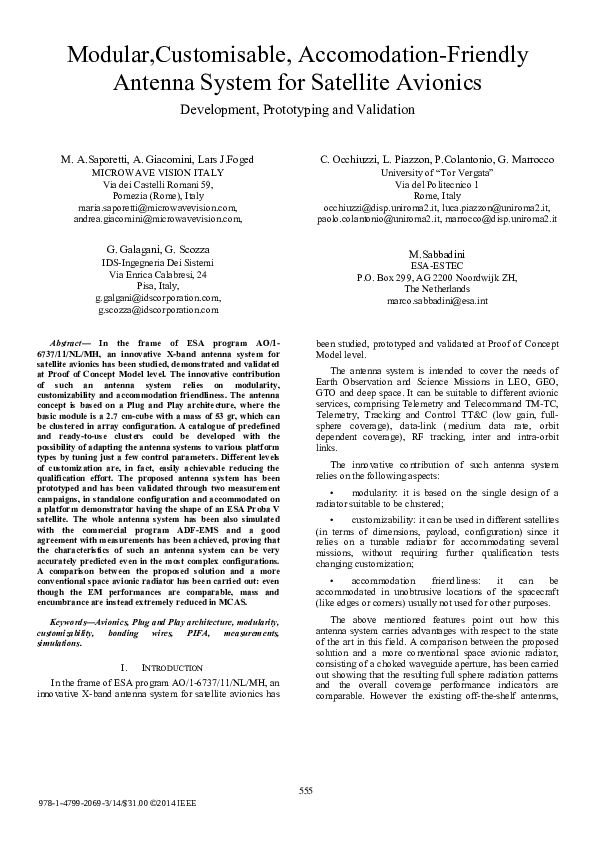 (PDF) Modular, customisable, accomodation-friendly antenna system for ...