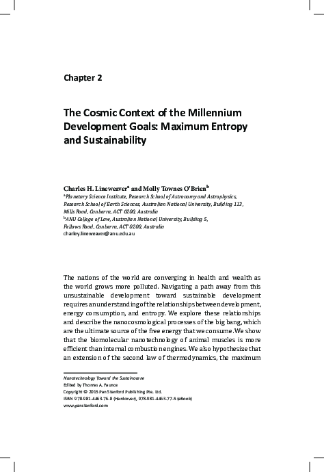 (PDF) The Cosmic Context of the Millennium Development Goals: Maximum ...