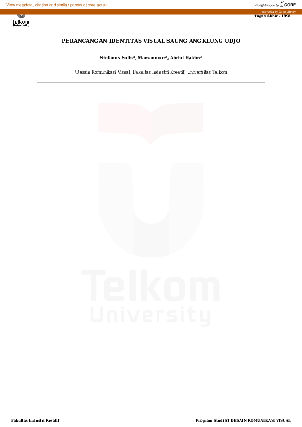 (PDF) Perancangan Identitas Visual Saung Angklung Udjo