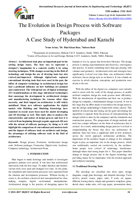 (PDF) The Evolution in Design Process with Software Packages A Case ...