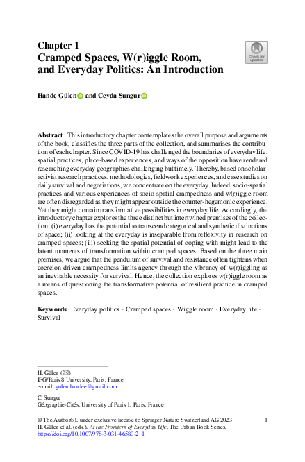 (PDF) Cramped Spaces, W(r)iggle Room, and Everyday Politics: An ...