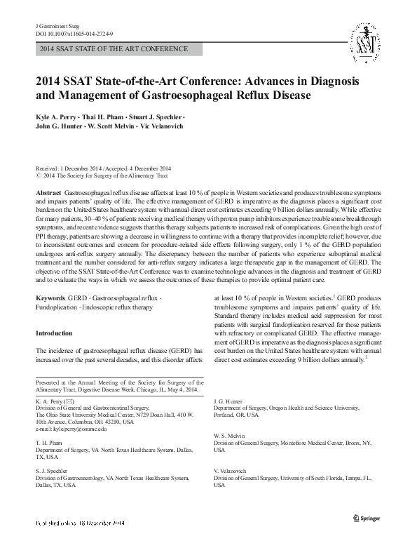 (PDF) 2014 SSAT State-of-the-Art Conference: Advances in Diagnosis and Management of ...