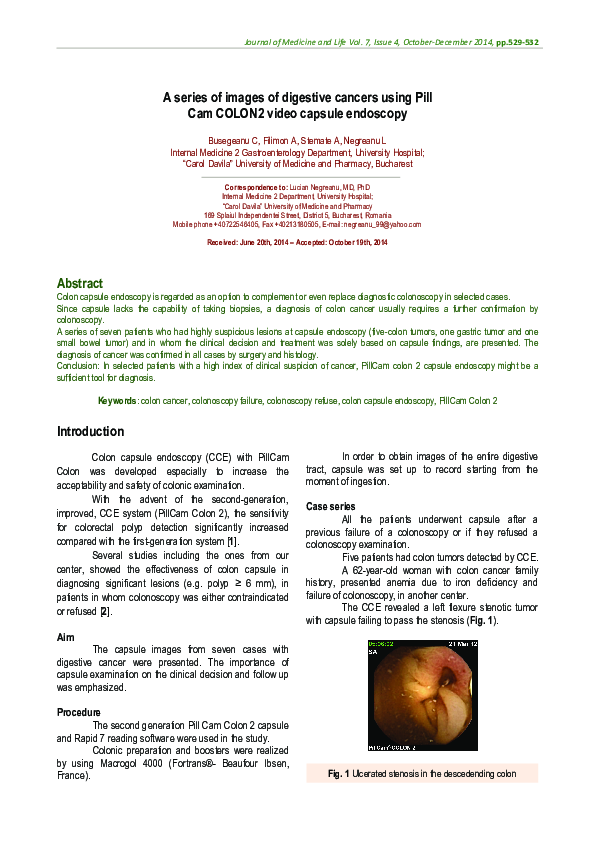 (PDF) A series of images of digestive cancers using Pill Cam COLON2 ...