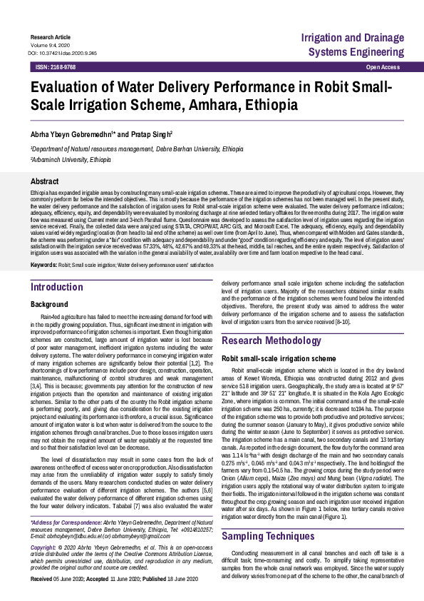(PDF) Irrigation & Drainage Systems Engineering