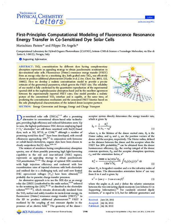 (PDF) First-Principles Computational Modeling of Fluorescence Resonance ...
