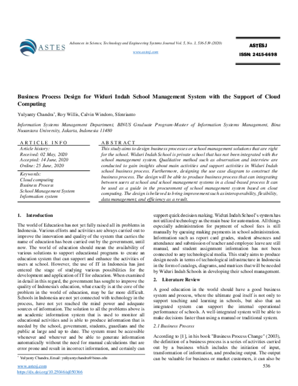 (PDF) Business Process Design for Widuri Indah School Management System ...