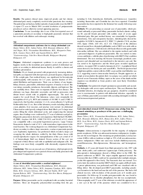 (PDF) Abdominal compartment syndrome due to a large abdominal cyst