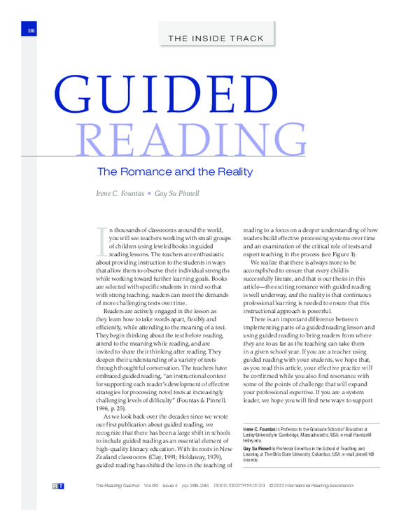 (PDF) Guided Reading: The Romance and the Reality