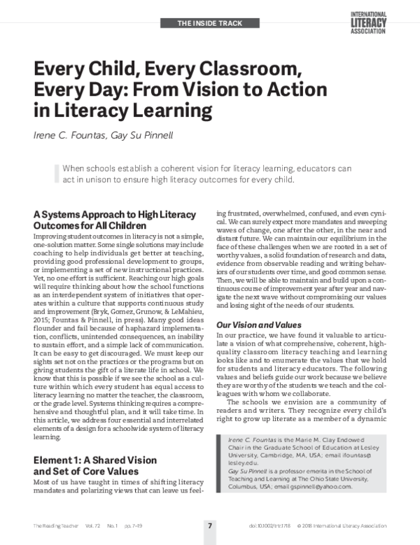 (PDF) Every Child, Every Classroom, Every Day: From Vision to Action in ...