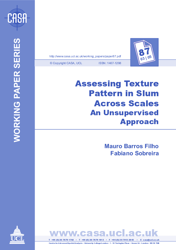 (PDF) Assessing texture pattern in slum across scales: an unsupervised approach