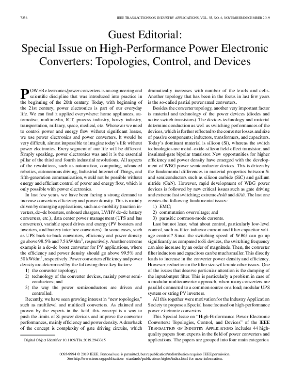 (PDF) Guest Editorial: Special Issue on High-Performance Power ...