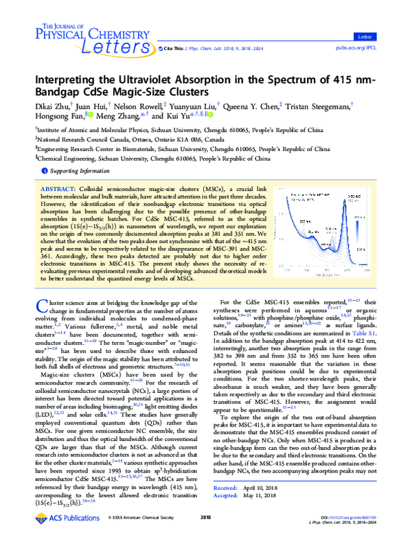 (PDF) Interpreting the Ultraviolet Absorption in the Spectrum of 415 nm ...