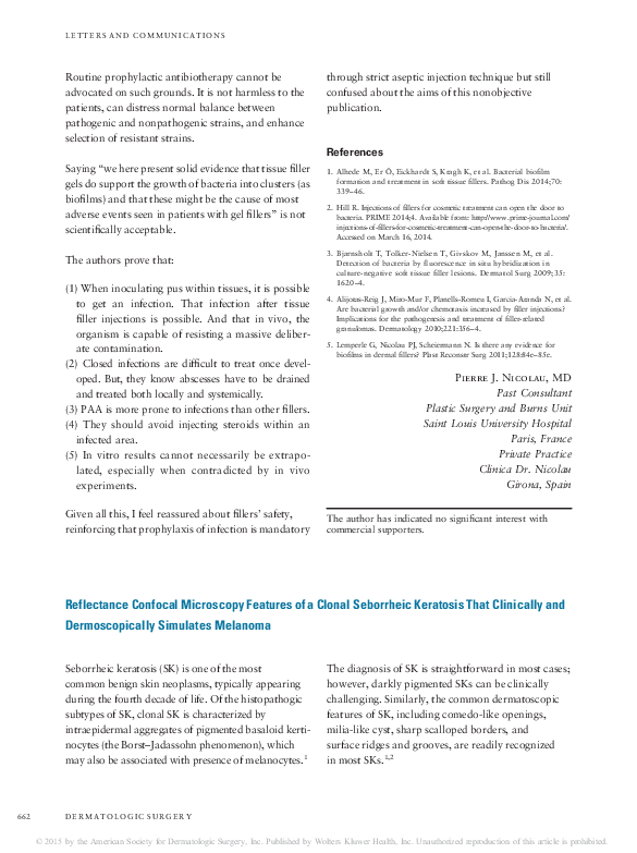 (PDF) Reflectance Confocal Microscopy Features of a Clonal Seborrheic ...