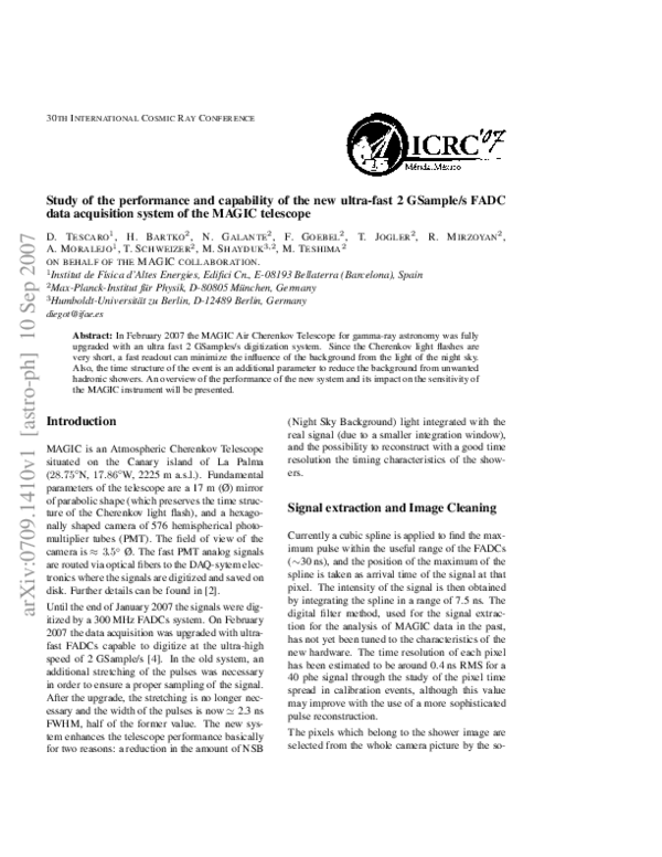 (PDF) Study of the performance and capability of the new ultra-fast 2 ...