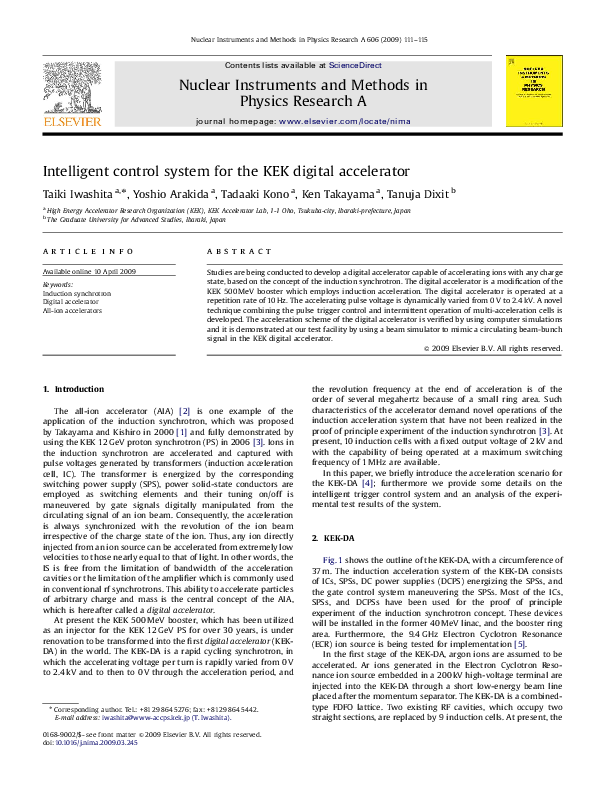 (PDF) Intelligent control system for the KEK digital accelerator