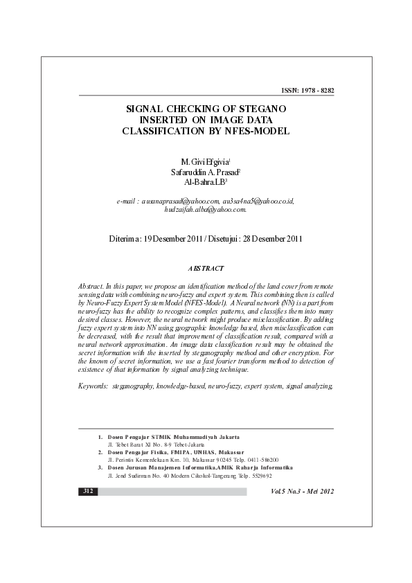 (PDF) Signal Checking of Stegano Inserted on Image Data Classification ...