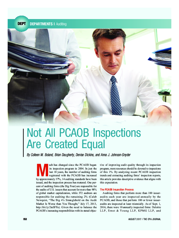 (PDF) Not All PCAOB Inspections Are Created Equal