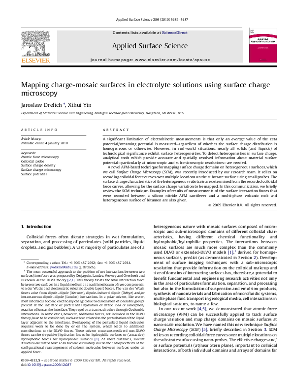 (PDF) Mapping charge-mosaic surfaces in electrolyte solutions using ...