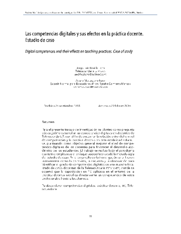 (PDF) Las competencias digitales y sus efectos en la práctica docente ...