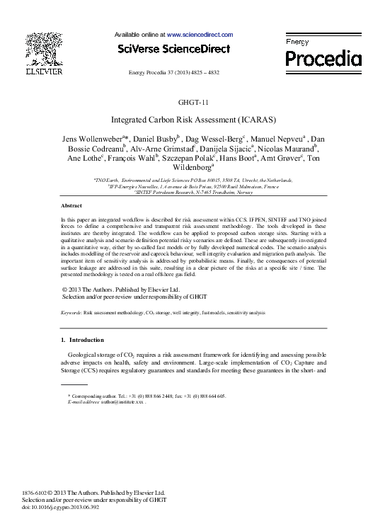 (PDF) Integrated Carbon Risk Assessment (ICARAS)