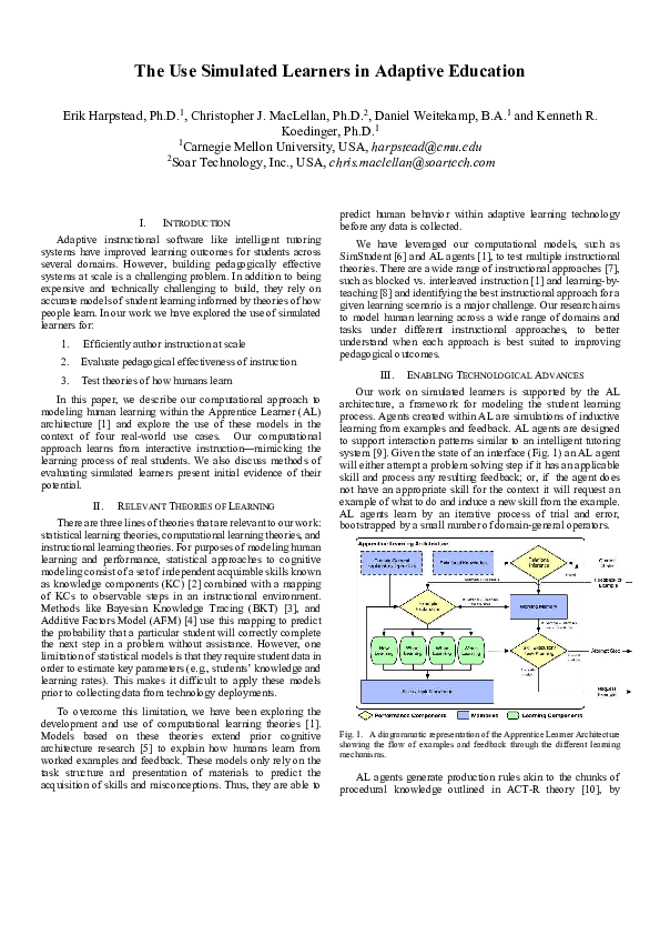 (PDF) The Use Simulated Learners in Adaptive Education | Daniel ...