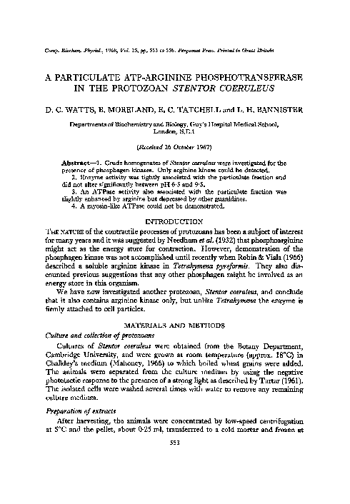 (PDF) A particulate ATP-arginine phosphotransferase in the protozoan ...