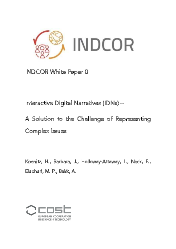 (PDF) INDCOR White Paper 0: Interactive Digital Narratives (IDNs) -- A ...