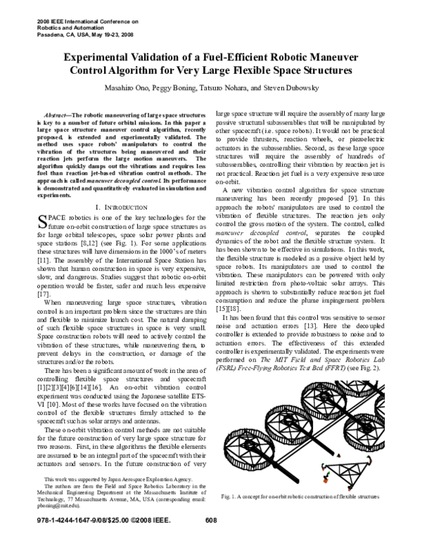 (PDF) Fuel-Efficient Control for Space Maneuvers