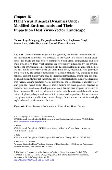 (PDF) Plant Virus Diseases Dynamics Under Modified Environments and Their Impacts on Host Virus ...