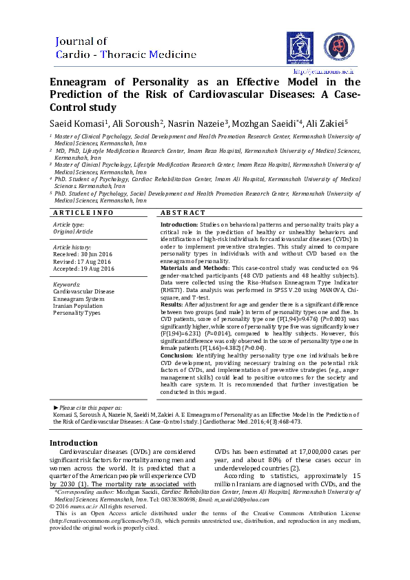 (PDF) Enneagram Personality System as an Effective Model in Prediction ...