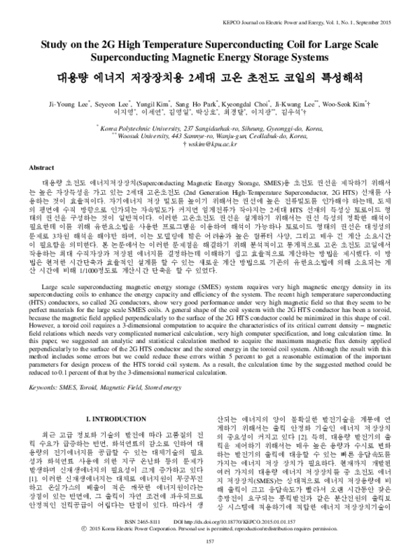 (PDF) Study on the 2G High Temperature Superconducting Coil for Large Scale Superconducting ...