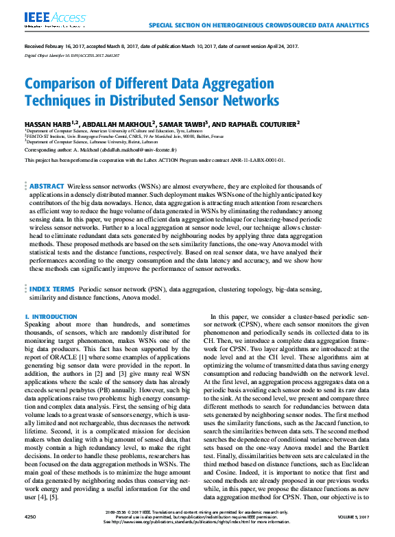 (PDF) Comparison of Different Data Aggregation Techniques in ...