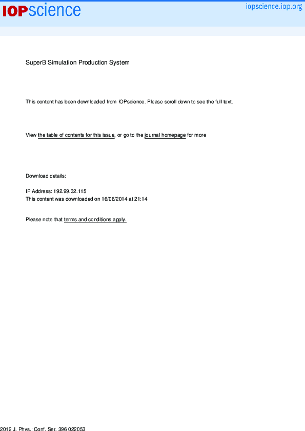 (PDF) SuperB Simulation Production System