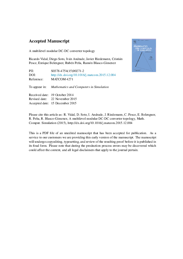 (PDF) A multilevel modular DC–DC converter topology