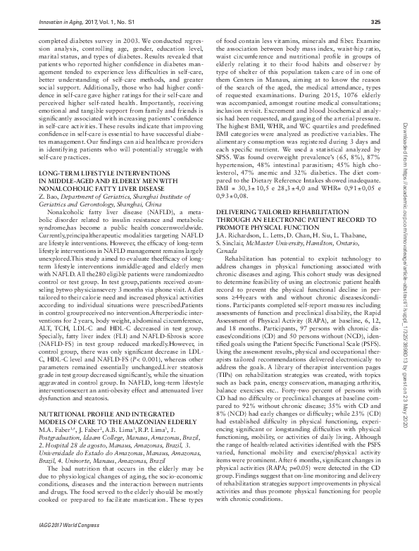 (PDF) Nutritional Profile and Integrated Models of Care to the ...