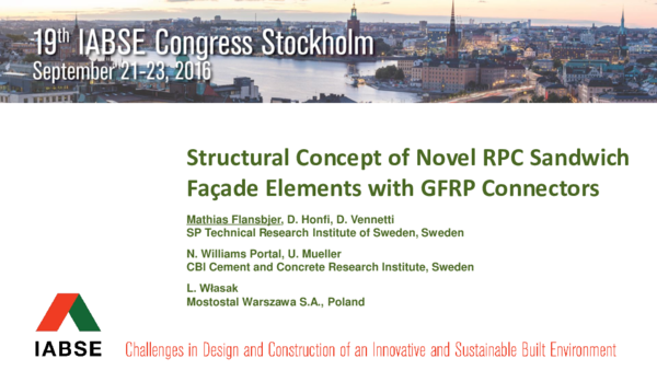 (PDF) Structural concept of novel RPC sandwich façade elements with ...