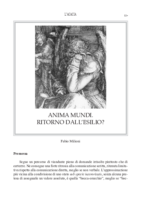 (PDF) Anima mundi.