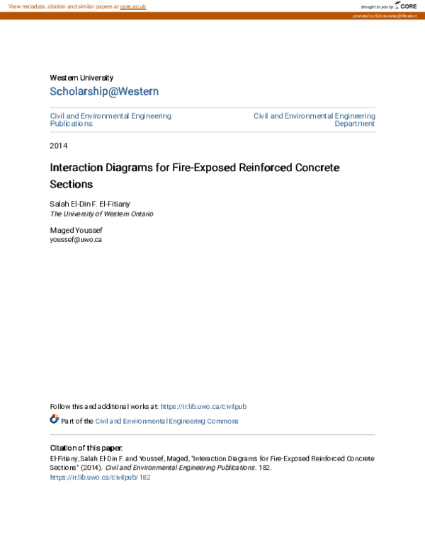 (PDF) Interaction diagrams for fire-exposed reinforced concrete sections